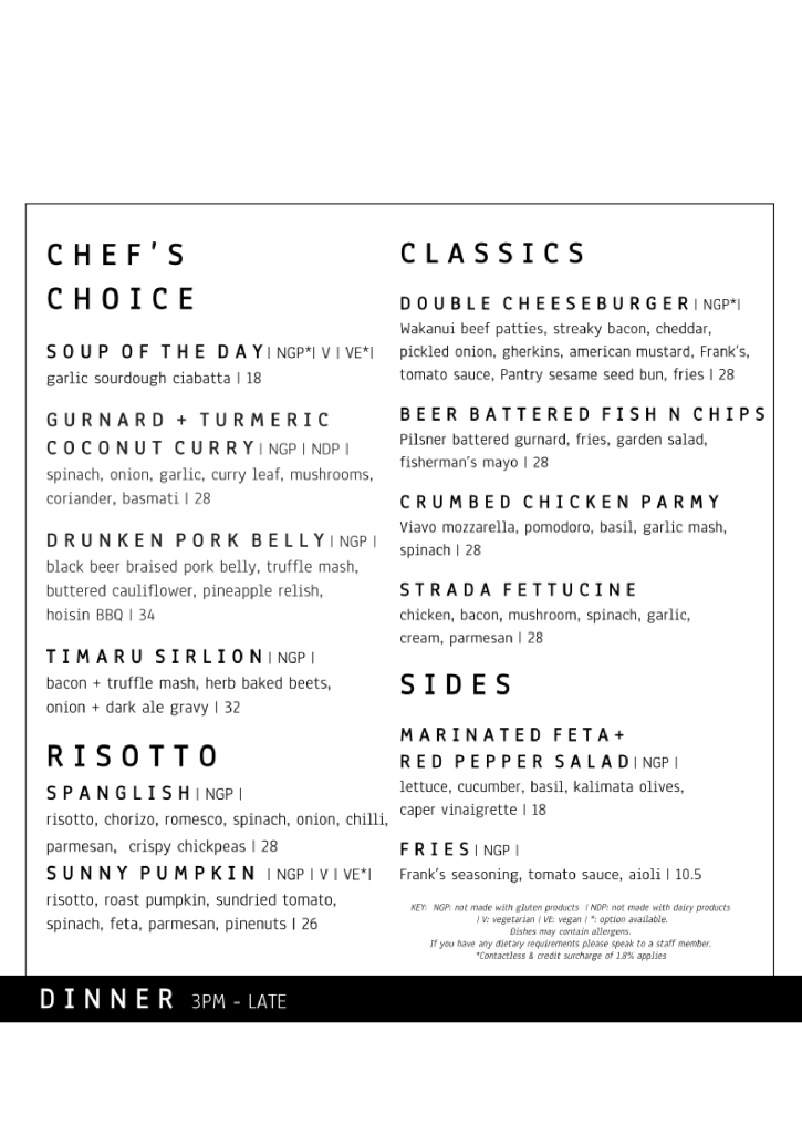 MENU – Cococabana by Frank's